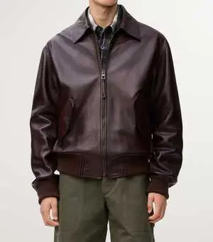 Loewe Leather Aviator Jacket