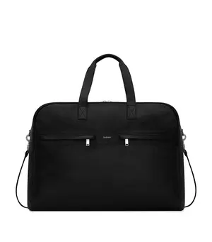 Saint Laurent Maxi Leather Duffle Bag - Black
