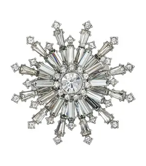 JOANNA BUCHANAN Set Of 4 Crystal Snowflake Napkin Rings - Silver