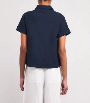 ME+EM Cotton-blend Zip-up Polo Shirt