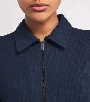 ME+EM Cotton-blend Zip-up Polo Shirt