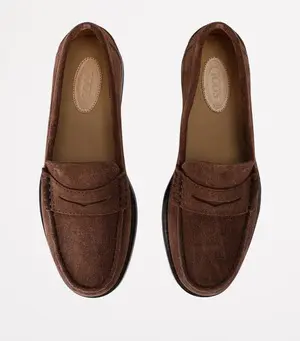 TOD'S Suede Penny Loafers