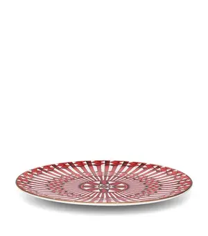 THE MARTHA, BY BACCARAT Arcadia Red Bread Plate - Clear