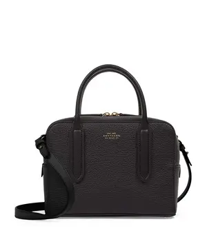 Smythson Mini Lytton Top-handle Bag - Black