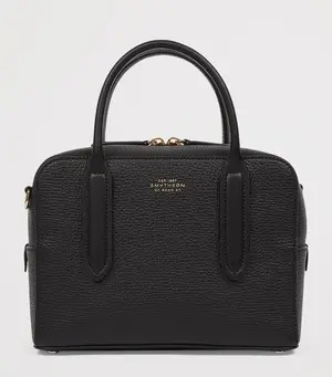 Smythson Mini Lytton Top-handle Bag - Black