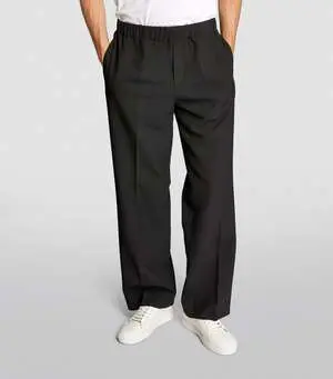 Sandro Oversized Tailored Trousers - Black