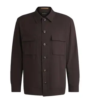 BOSS Linen-virgin Wool Overshirt