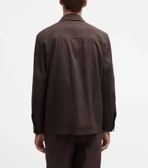 BOSS Linen-virgin Wool Overshirt