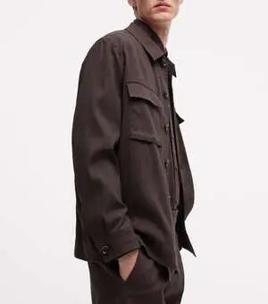 BOSS Linen-virgin Wool Overshirt