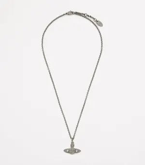 VIVIENNE WESTWOOD Mini Embellished Bas Relief Orb Pendant Necklace