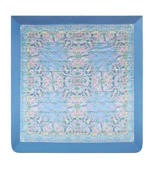 Etro Cotton Iris Quilted Bedspread - Blue