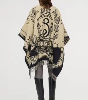 Burberry Wool Reversible Cape - Beige