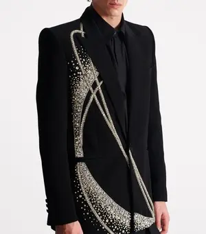 Balmain Embroidered Single-breasted Blazer