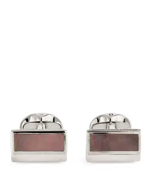 DEAKIN & FRANCIS Sterling Silver Mother-of-pearl Cufflinks - Grey