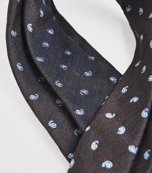 Paul Smith Silk-linen Paisley Tie