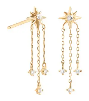 ASTRID & MIYU Shooting Star Stud Earrings - Gold