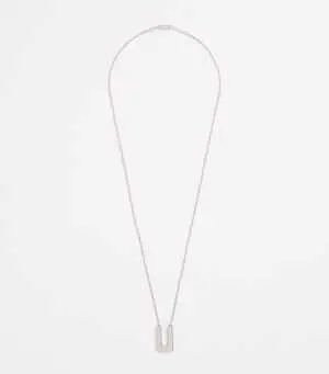 Tom Wood Rhodium-plated Sterling Square Pendant Necklace
