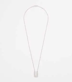Tom Wood Rhodium-plated Sterling Square Pendant Necklace
