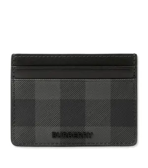 Burberry Check Card Holder - Black