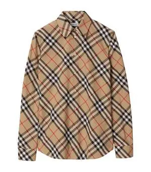 Burberry Curved Hem Shirts For Women