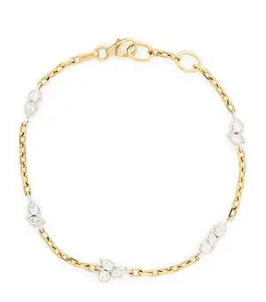 JADE TRAU Yellow Platinum And Diamond Bracelet - Gold