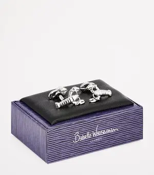 BABETTE WASSERMAN LONDON Rhodium-plated Lobster Cufflinks