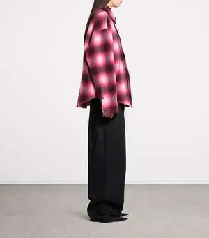 Balenciaga Wool Plaid Shirt Jacket