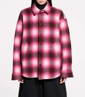 Balenciaga Wool Plaid Shirt Jacket