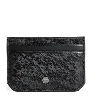 Harrods Saffiano Leather Card Holder - Black