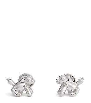 BABETTE WASSERMAN LONDON Rhodium-plated Balloon Monkey Cufflinks