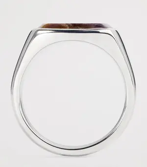 Tom Wood Cushion Sakura Stone Ring - Silver