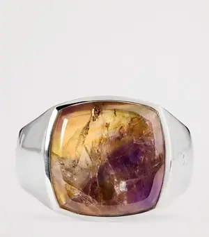 Tom Wood Cushion Sakura Stone Ring - Silver