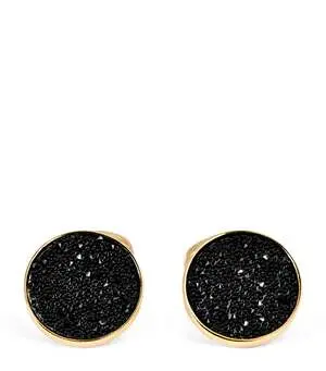 BABETTE WASSERMAN LONDON Gold-plated Moondust Round Cufflinks - Yellow