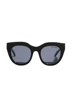 Le Specs Oversized Air Heart Sunglasses - Black