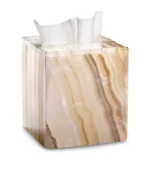 LABRAZEL Ambarino Onyx Tissue Box Cover - Ivory