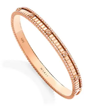 MARLI NEW YORK Life Diamond Bangle - Rose Gold