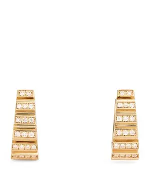 AZLEE Escalier Hoop Earrings - Gold