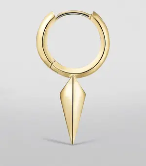 MARIA TASH Faceted Single Long Spike Hoop Earring - Gold