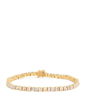 SUZANNE KALAN Yellow And Diamond Mini Tennis Bracelet - Gold