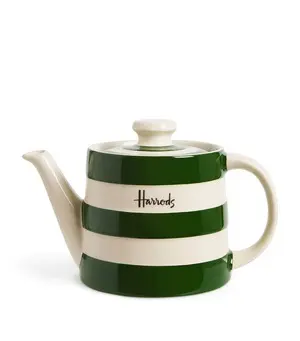 Harrods Cornish Stripe Teapot - Green