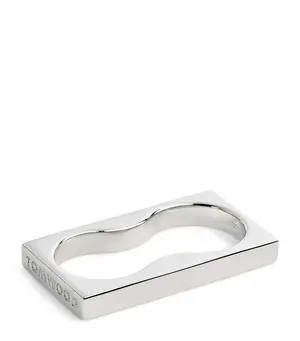 Tom Wood Sterling Double Square Ring - Silver