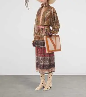 Valentino Garavani Canvas And Leather Viva Superstar Tote Bag - Neutral