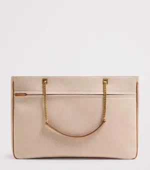Valentino Garavani Canvas And Leather Viva Superstar Tote Bag - Neutral