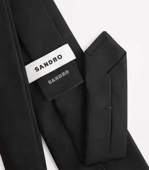 Sandro Silk Neck Tie - Black