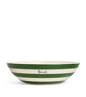 Harrods Cornish Stripe Serving Bowl - Green