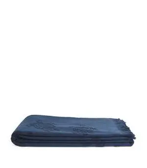 Vilebrequin Organic Cotton Santah Ronde Des Tortues Towel - Navy