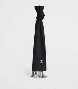 Ralph Lauren Purple Label Cashmere Polo Bear Scarf