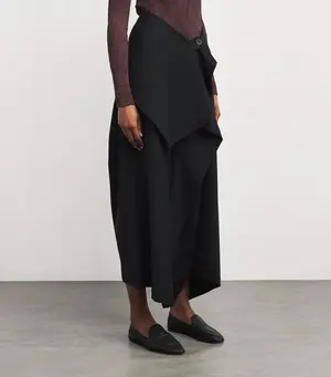 Issey Miyake Asymmetric Wide-leg Trousers