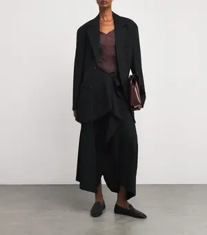 Issey Miyake Asymmetric Wide-leg Trousers