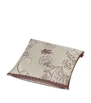 Etro Cotton Bloom Jacquard Cushion - Green